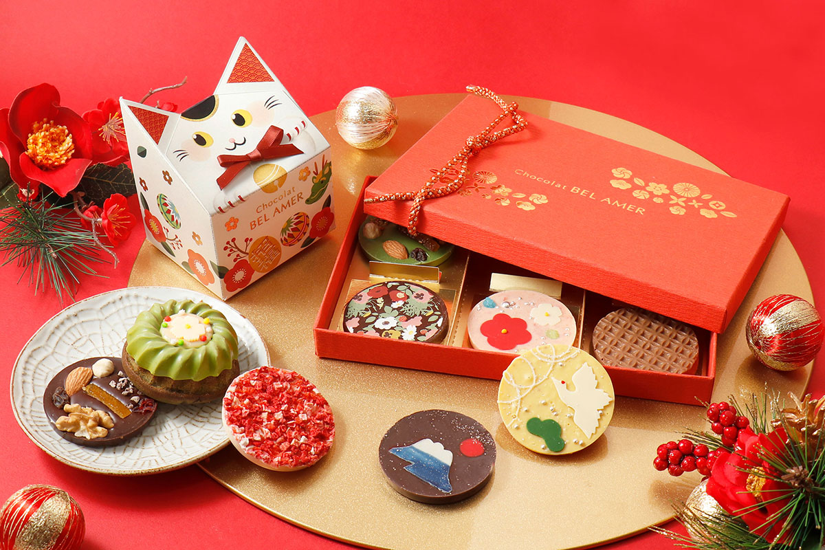 新年のはじまりを華やかに彩る迎春パレショコラや招き猫モチーフの迎春プチギフトがショコラ専門店「ベルアメール」より期間限定で登場！ | Foooood